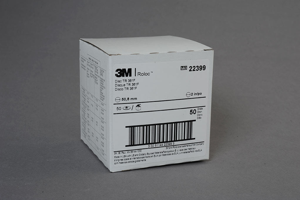 3M22399 - 3m 22399 Roloc™ Cloth Disc 361F Green 50mm P50 50 Pack ...